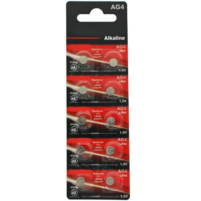 Marques Pile bouton AG 4 La batterie correspond à la pile V 377 et aux ...