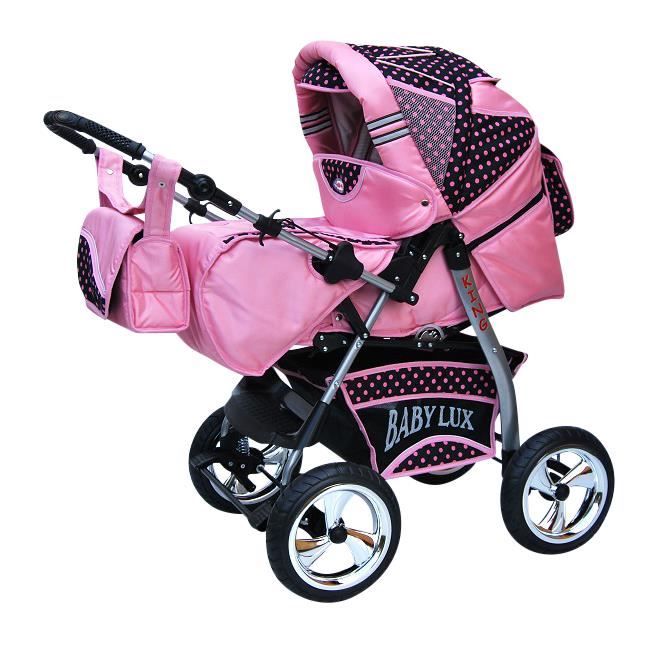 KING 2 en 1 Poussette Combinée avec Poussette Canne Accessoires 62 ROSE ...