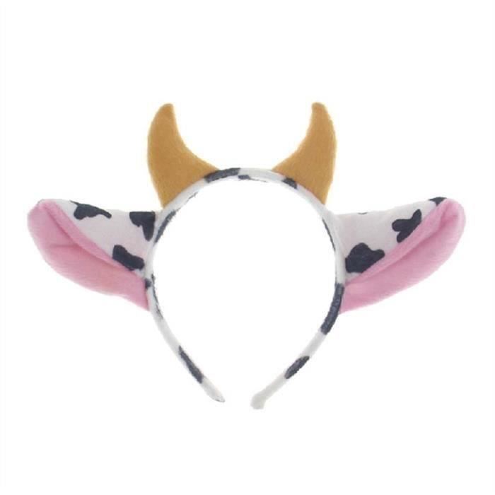 Cartoon laitiers oreilles de vache et Cornes design serre-tête Hairhoop ...