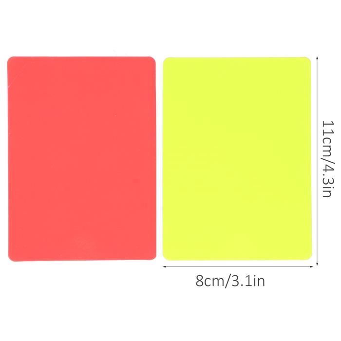 Carton Rouge et Jaune - Sport - Ensemble de 5 - PVC - 11x8cm - Léger et ...