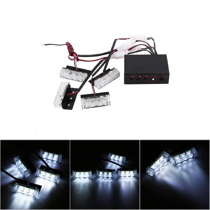 MSA Lampe Stroboscopique De Calandre 12V 4X3Led Strobe Flash Light ...