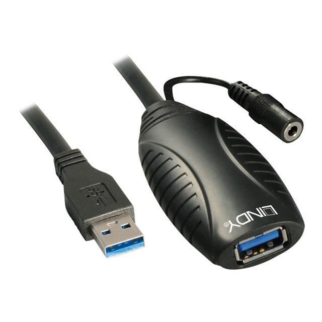 Rallonge USB 3.0 active - LINDY - 10m - USB 3.0 SuperSpeed - Plug ...