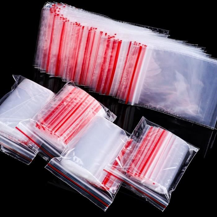 100 Pièces Sachet Plastique Transparent Pochette Zip 10 X 15 Cm Petits ...