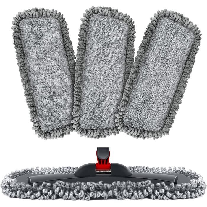 Homgif Mop Pads, 3 Piece Microfiber Mop Cover for All Floor Types ...