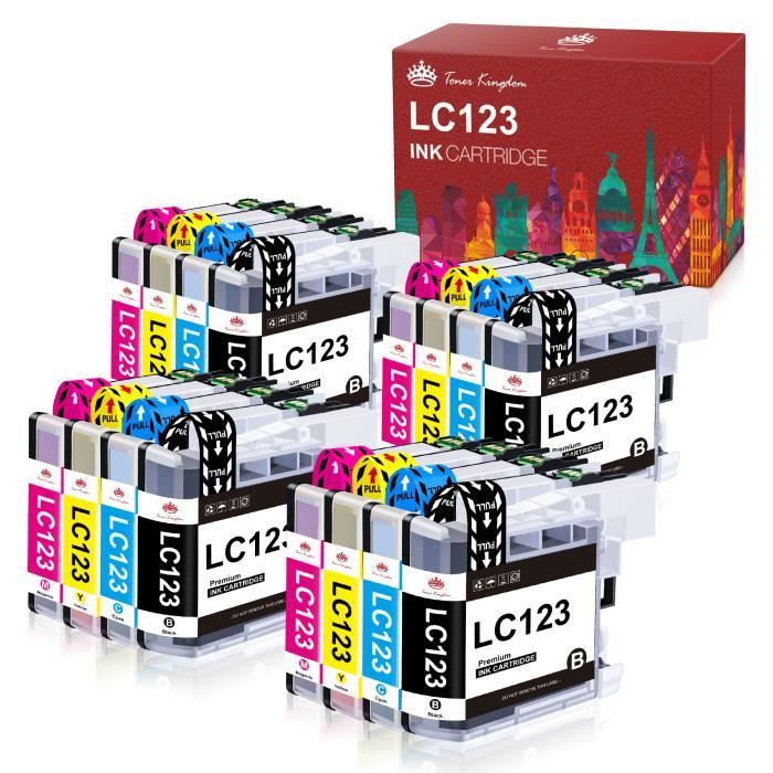 16X Cartouches d’encre Brother LC123 XL compatible pour Brother DCP ...