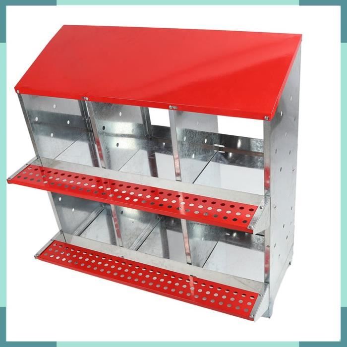 VBESTLIFE nichoir de poules Nichoir de poulet à 6 compartiments, nid de ...