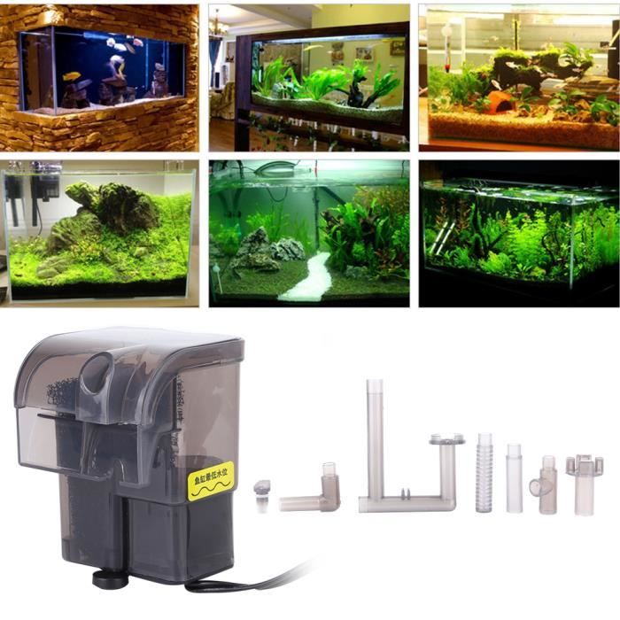 VGEBY Filtre de cascade Fish Submersible Pompe Filtre Aquarium Externe ...