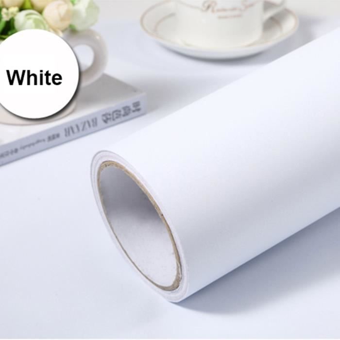 Papier peint,Matte Pure White-1M x 40CM--Papier peint auto adhésif gris ...