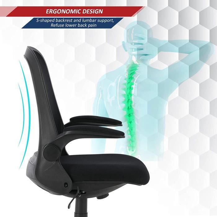 LIWI-Chaise de Bureau Ergonomique Fauteuil de Bureau Ergonomique Chaise ...