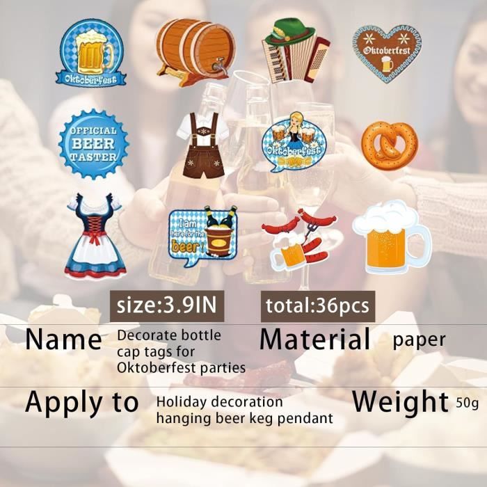 Confetti Set Oktoberfest Party 36 Pièces Papier Dispersion Décoration ...