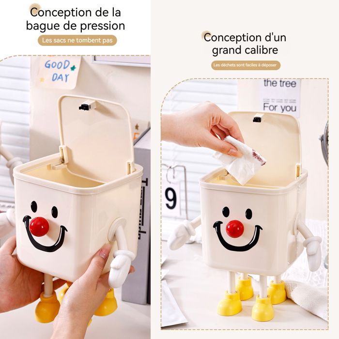 Poubelle INN® 15x15x21.5cm Poubelle créative de grande valeur pour le ...