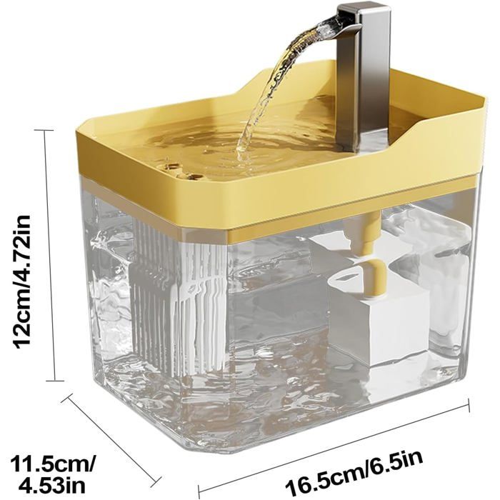 Fontaine à eau pour chat - MICH - Transparente - Silencieuse ...