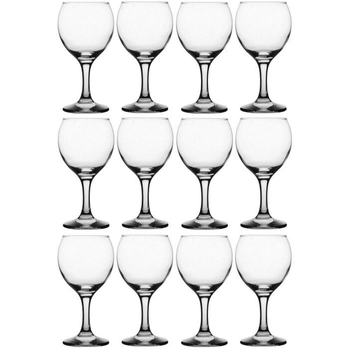Set lot 12 verre à vin ballon sculpté 19,5cl contenance ideal reception ...
