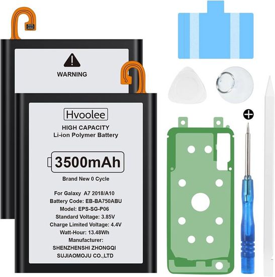 3500mAh Batterie de Rechange Interne pour Samsung Galaxy A7 (2018), Batterie de Rechange Haute ...