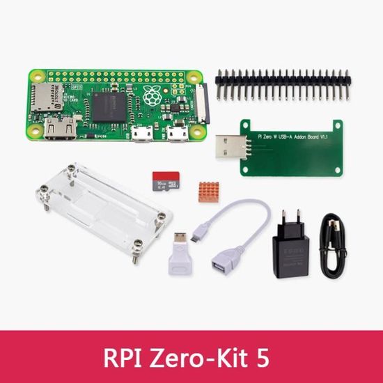 RPI Zero - Kit 5 - Carte originale Raspberry Pi ontari, version 1.3, processeur monocœur 1GHz ...