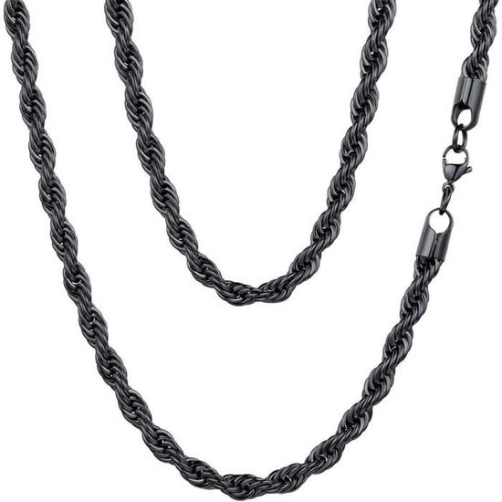 Chaîne Acier Inoxydable Homme Femme Chaine Corde Tressée Twisted Pour ...