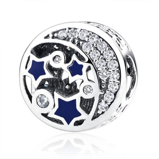 Vintage Night Sky Charm Argent sterling 925 Charms Pandora et autres ...