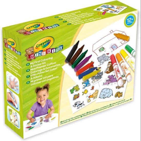 Crayola - Mini Kids - Mon premier coffret de coloriage et de gommettes ...
