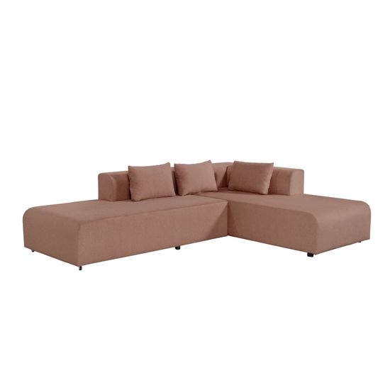 RIBOL - Canapé d'angle gauche convertible 4 places en tissu, MADE IN ...