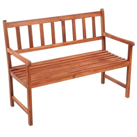 Banc de jardin avec coussin 120 cm Bois d'acacia massif - Omabeta - J9334 - Cdiscount Jardin