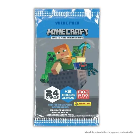 Carte à collectionner - PANINI - Minecraft - Multicolore - Bleu ...