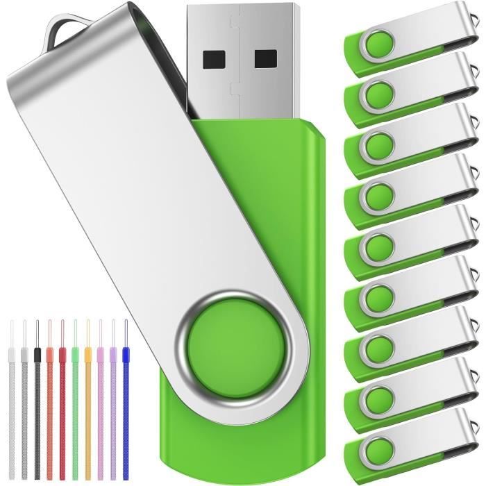 Cle USB 1 Go Lot de 10 Clés USB 2.0 Mémoire Sticks - Clef USB 1Go ...