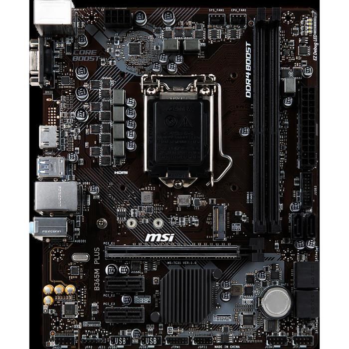 Carte mère MSI B365M PLUS Intel B365 LGA 1151 2xDDR4 SDRAM 32 Go Micro ...
