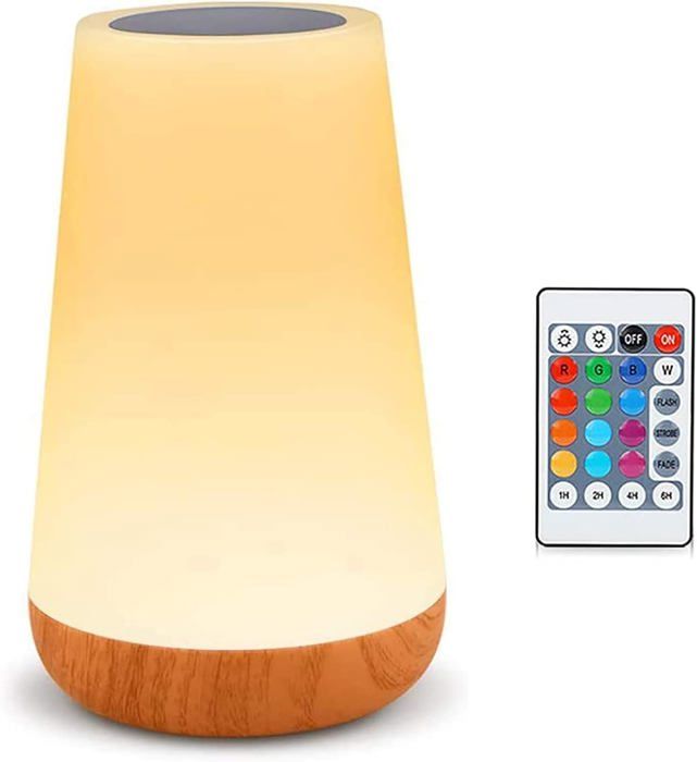 Veilleuse LED, Amouhom Lampe de Chevet, Lampe Nuit Colorée Toucher, Télécommande, Rechargeable ...