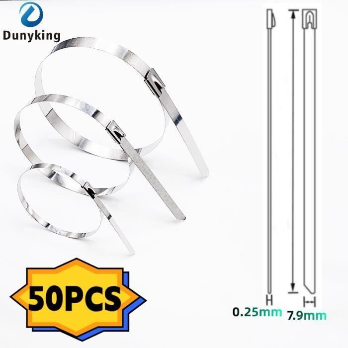 Serre-Câbles Autobloquants en Acier Inoxydable 304 - Pack de 50 - 7 ...