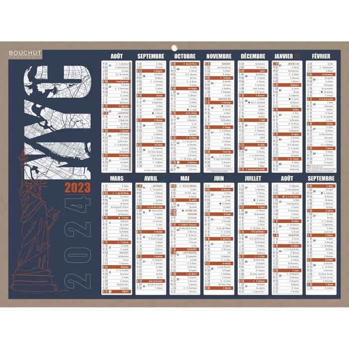 CALENDRIER SCOLAIRE ADOS 32 x 42 cm BOUCHUT.[G112] - Cdiscount Beaux-Arts et Loisirs créatifs
