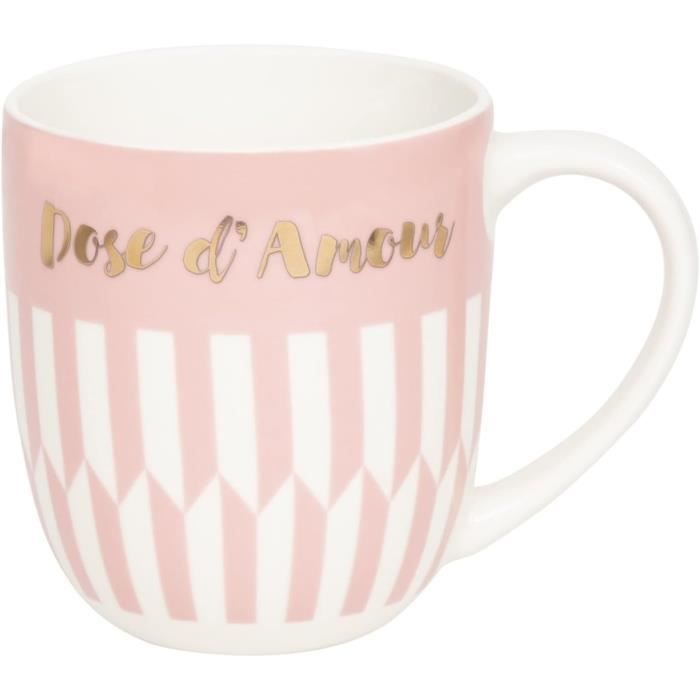 Draeger Paris | Mug Rose En Céramique "Dose D'Amour" | Idée Cadeau Pour ...