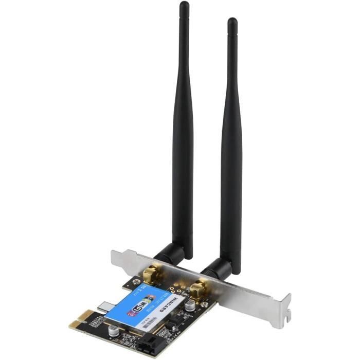 Carte sans Fil Double Bande PCIE 433 Mbps Carte Réseau WiFi Bluetooth 4,0 Bi-Bande 2,4G-5G ...
