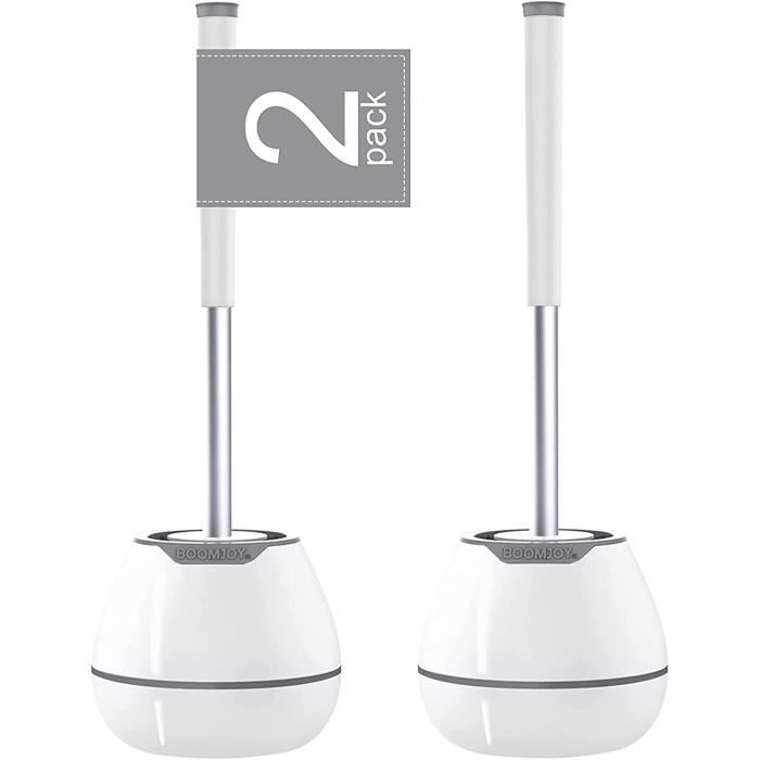 Boomjoy Lot 2 Brosses Toilette Brosse Cuvette Support Nettoyage Silicone Kit - Cdiscount Bricolage