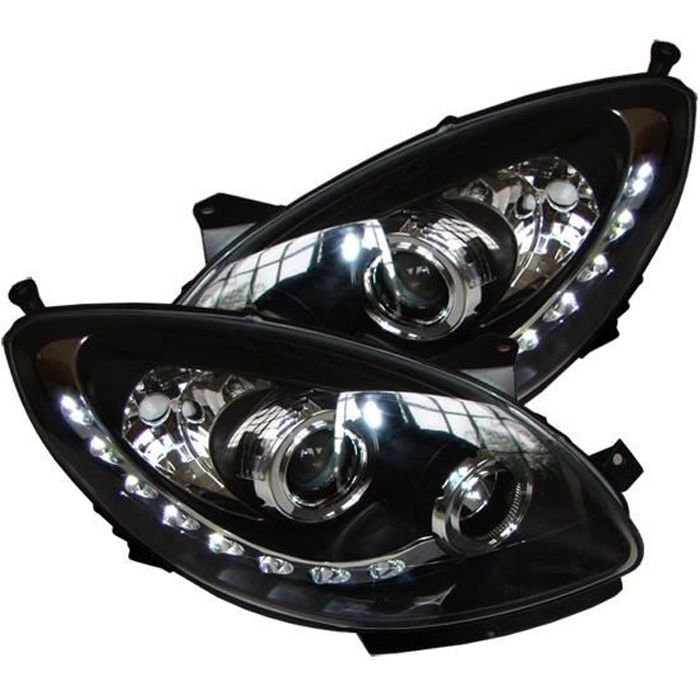 Phares à LED diurnes - DragonLights - Renault Twingo (2007) - Noir ...