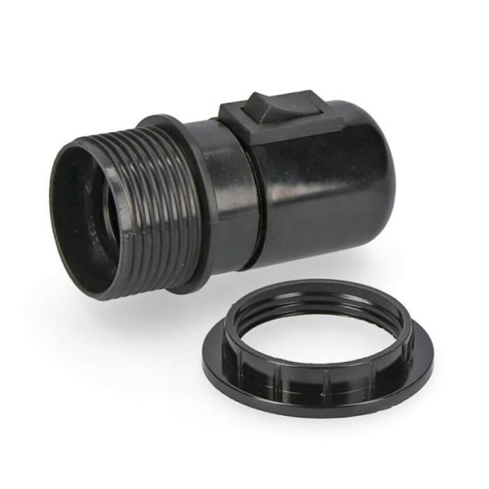 Douille E27 - EDM - Noir - Interrupteur - Plastique - Rond - Cdiscount ...