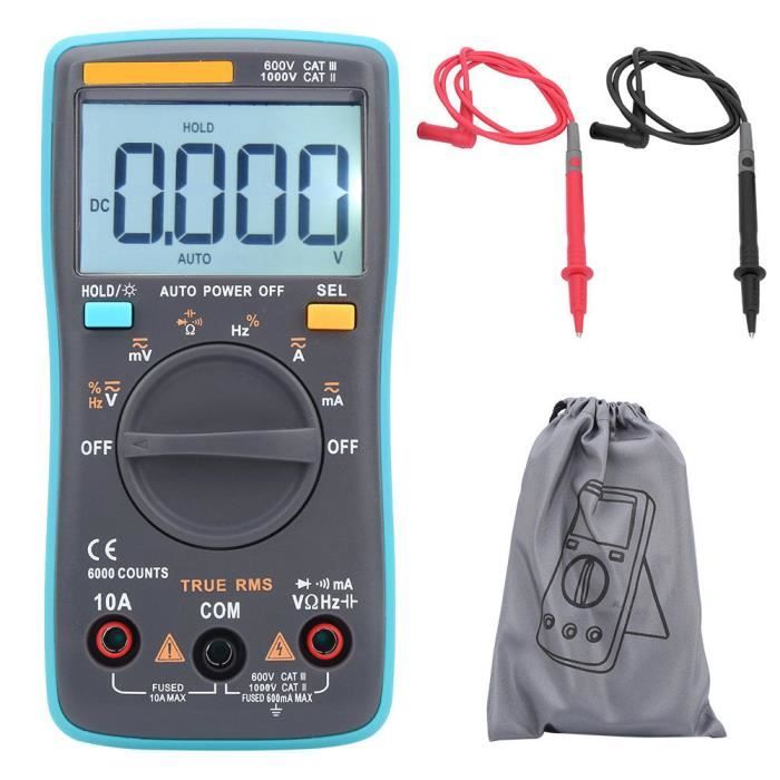 Drfeify Testeur électrique ZT101 multimètre numérique AC DC voltmètre ...