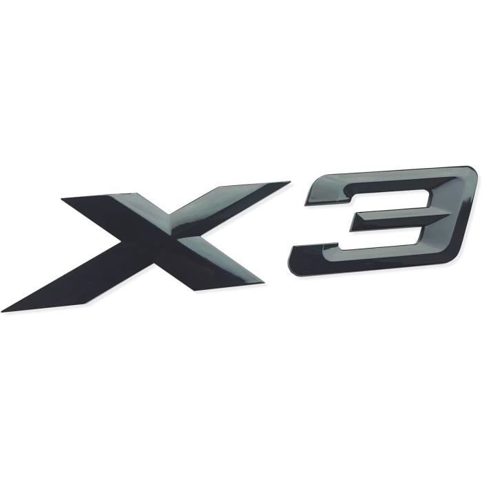 MCK Auto X3 Noir brillant Logo arrière Emblème Tuning Emblème ...