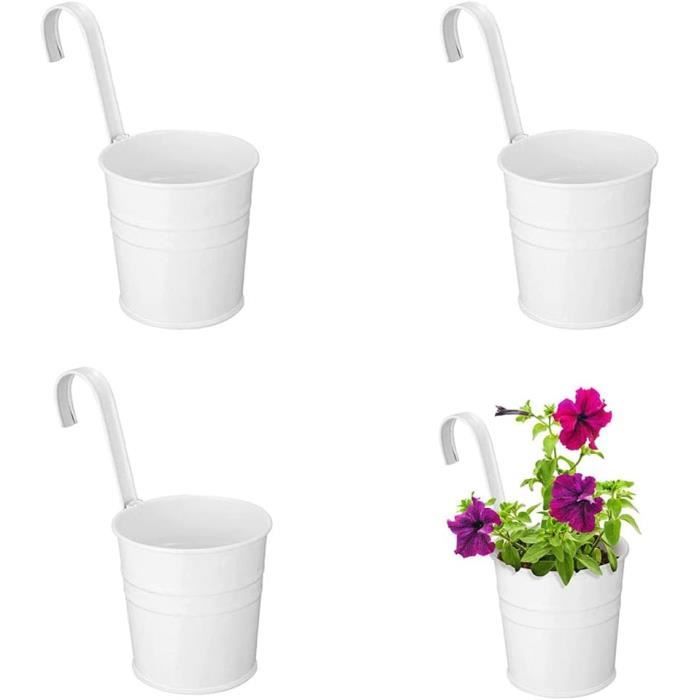 Métal Pots De Fleurs, 4 Pièces Pots À Suspendre, Pots De Fleurs En ...