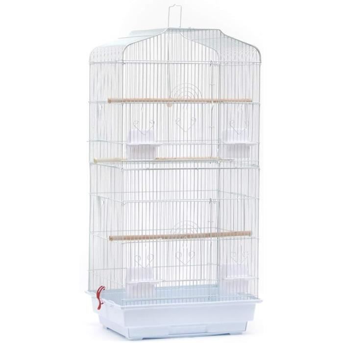 Volière Cage À Oiseaux Sur Roulettes Design Maison Perchoirs Portes ...
