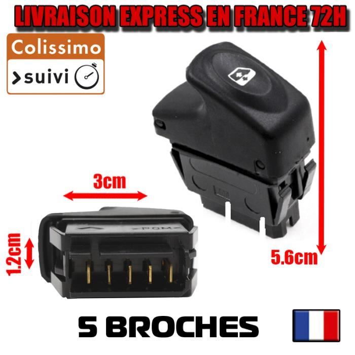 BOUTON INTERRUPTEUR LEVE VITRE 7700838100 KANGOO MEGANE CLIO 2 5 ...