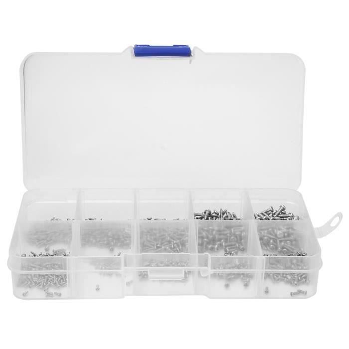 Brave-vis filetée 1000 pièces en acier inoxydable Mini vis ...