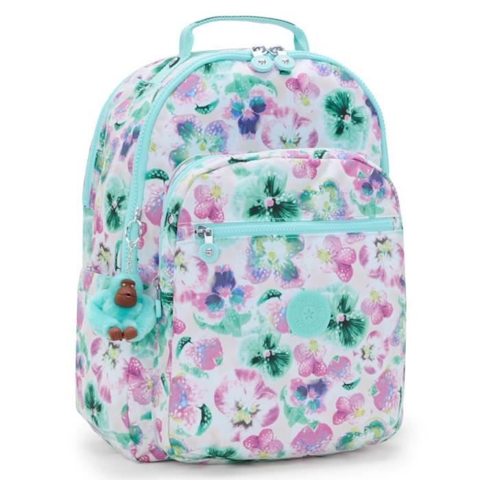 Sac à Dos - KIPLING - Seoul COLLEGE - 44 CM - Aqua Blossom ...
