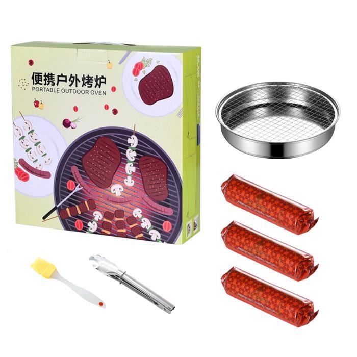 Mxzzand Grille de barbecue à charbon de bois jetable Grille de jardin ...