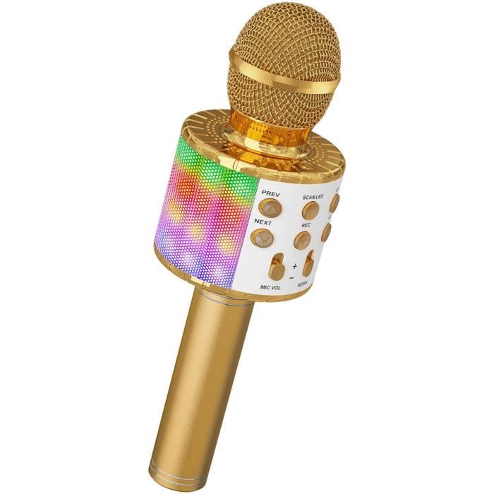 Microphone Sans Fil Karaoké, Ankuka Microphone Bluetooth 4 en 1 ...