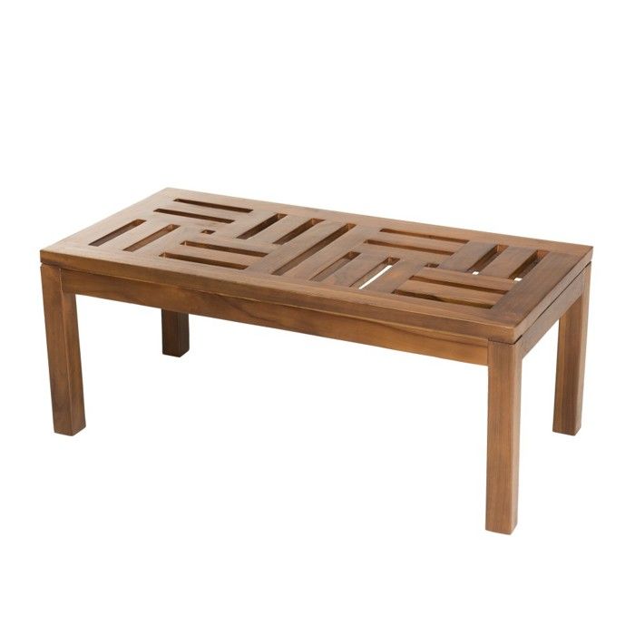 Table Basse De Jardin En Teck "troxi" 100cm Naturel - Paris Prix Marron ...