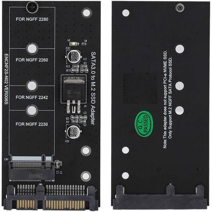Carte D'Adaptateur M.2 Ngff Vers Sata, Carte De Montage Adaptable M.2 Ngff Ssd Vers Sata Disque ...