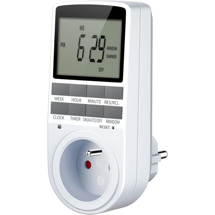 Prise Programmable, Programmateur Prise Électrique Et Digitale, Minuterie Prise Numérique Avec ...