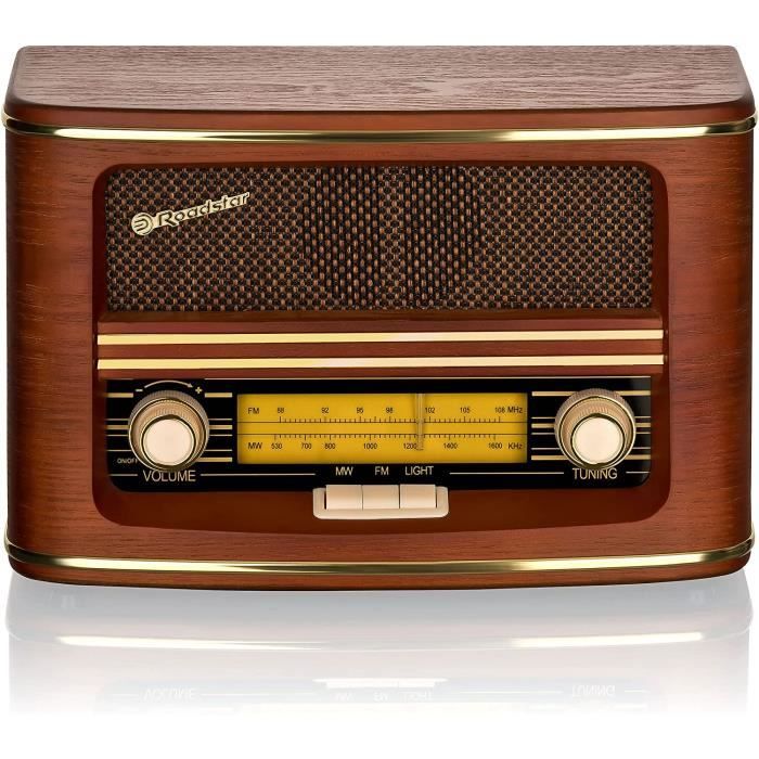 Roadstar HRA-1500-N Radio de Style Retro Vintage en Ebénisterie Bois ...