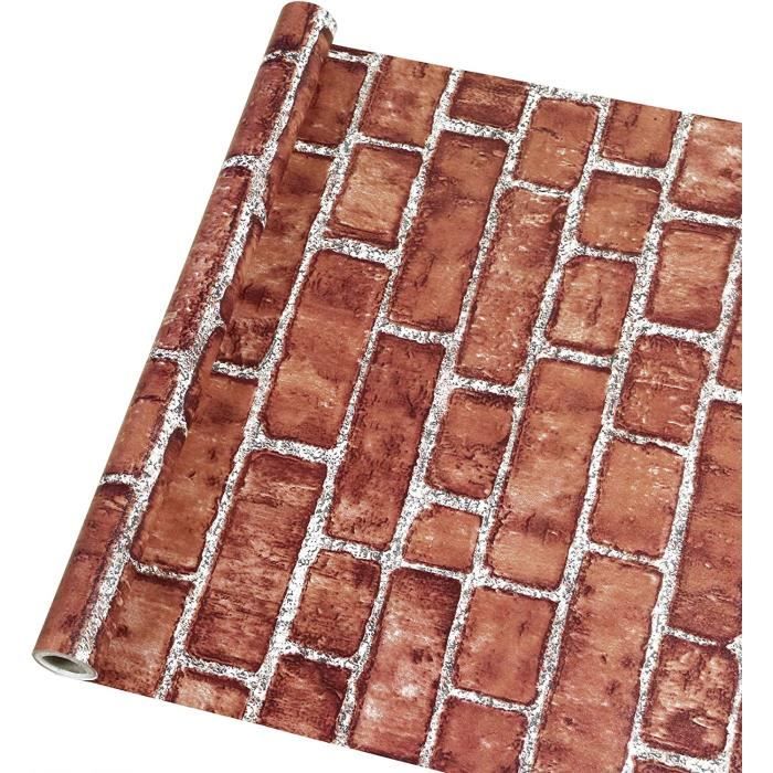 Timeet Peler et Coller Papier Peint Brique Imprimé Antique Auto-Adhésif ...