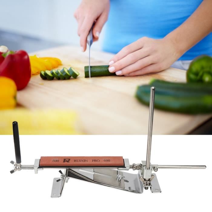 TMISHION Affûteur de couteaux d'angle Aiguiseur Affûteur à Angle Fixe avec 4 Pierres à Aiguiser ...